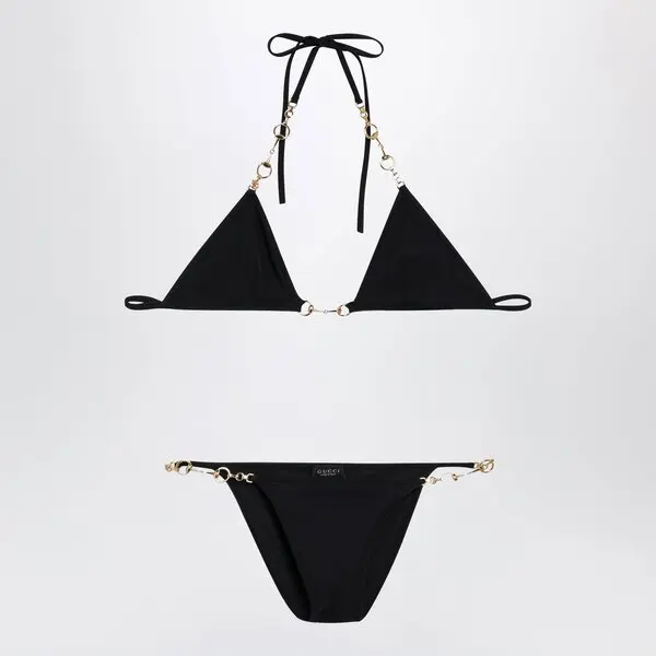 Gucci Stretch Jersey Bikini With Clamp Chain