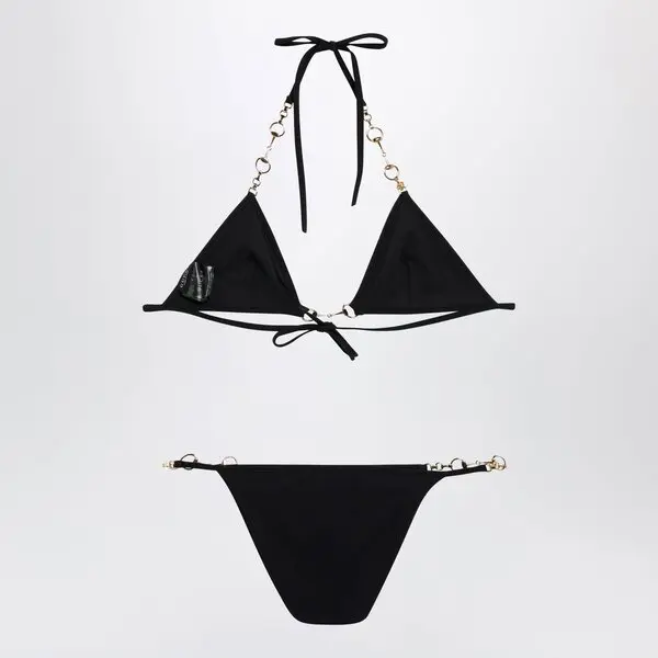 Gucci Stretch Jersey Bikini With Clamp Chain