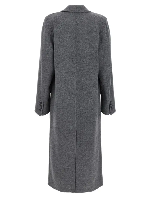 TOTEME Classic Doublé Wool Coat - Gray