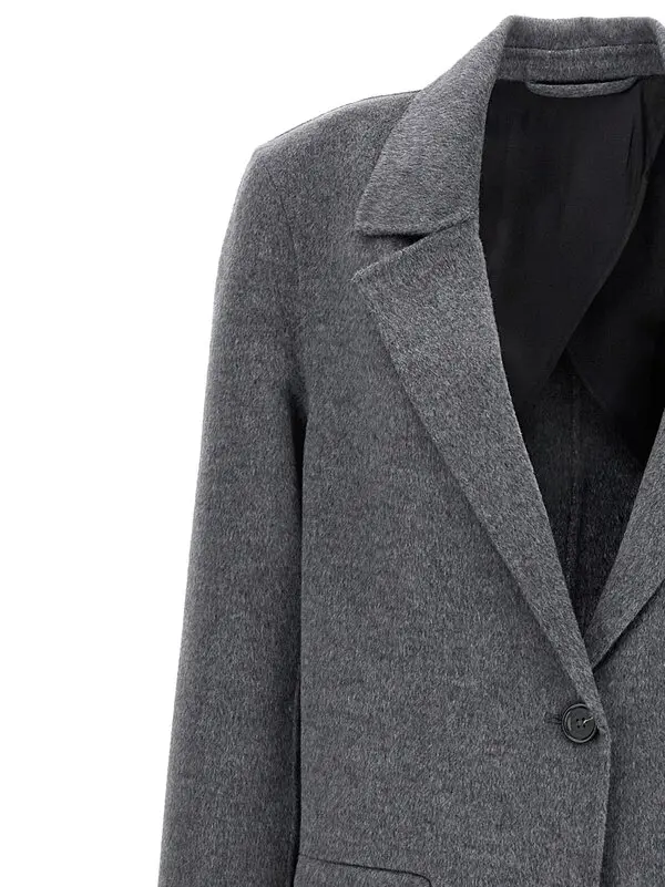 TOTEME Classic Doublé Wool Coat - Gray