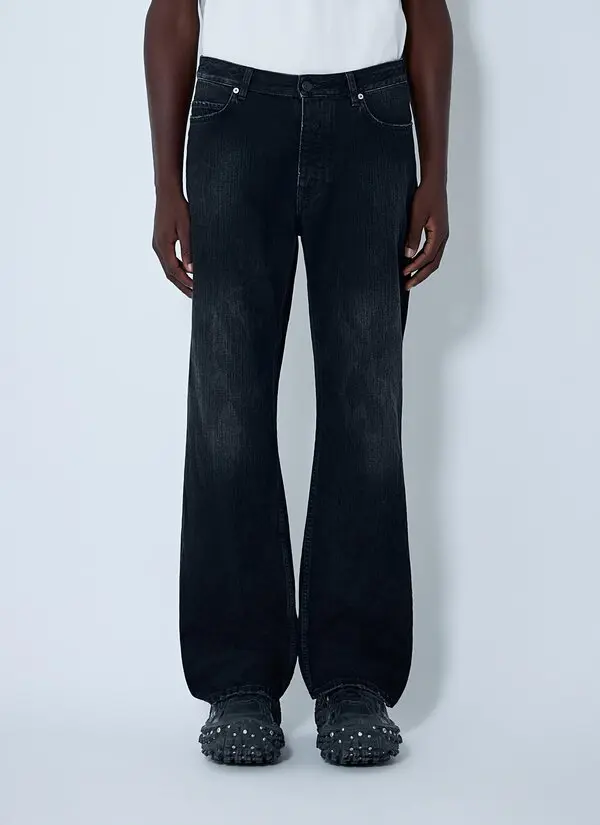 Balenciaga Distressed Denim Jeans - Black