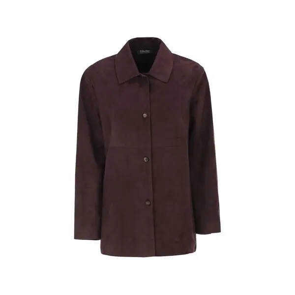 Max Mara Leather Coat - Red
