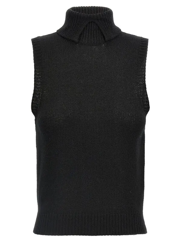 Prada Cashmere Turtleneck Vest - Black