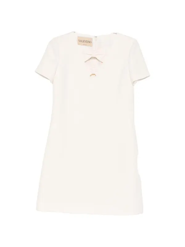 Valentino Garavani Wool And Silk Blend Short Dress - Multicolor