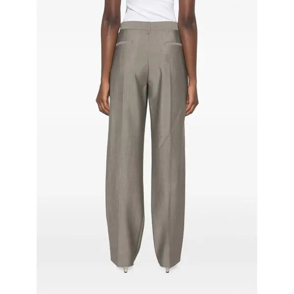 Victoria Beckham Grey Trousers Straight Trousers