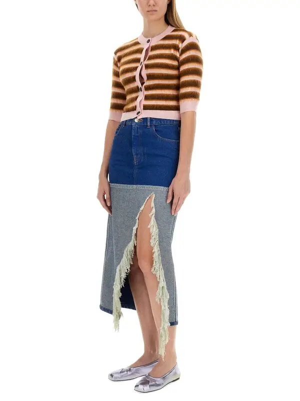 Marni Stripe Pattern Cardigan - Multicolor