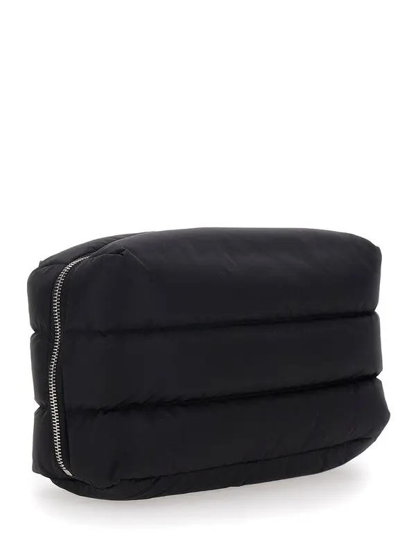 Moncler Clutch 'caradoc' With Logo Patch On The Front In Black Tech Fabric For - Multicolor