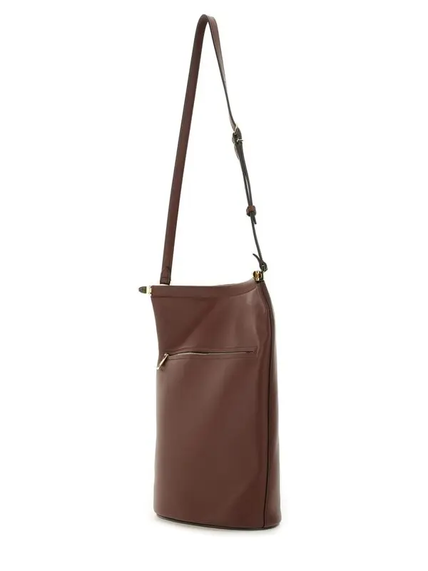 TOD'S Small Leather Bucket Bag - Brown