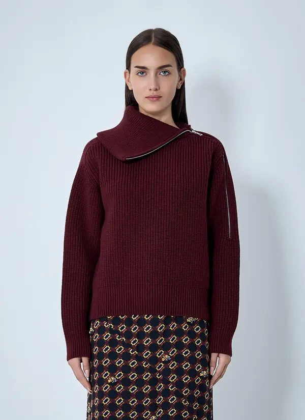 Dries Van Noten Zip-collar Sweater - Red