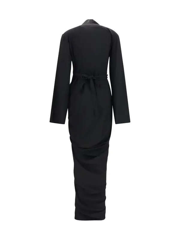 Rick Owens Draped Long Dress - Black