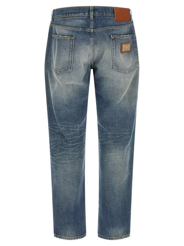 Dolce & Gabbana Destroyed Logo Jeans