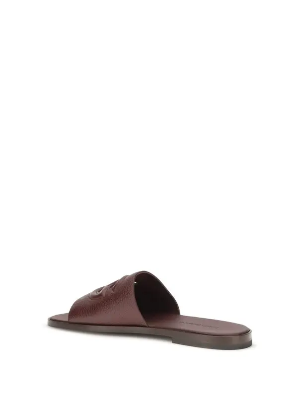 Dolce & Gabbana Grained Leather Sandals
