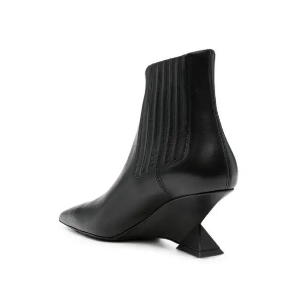 Attico Leather Wedge Heel Shoes