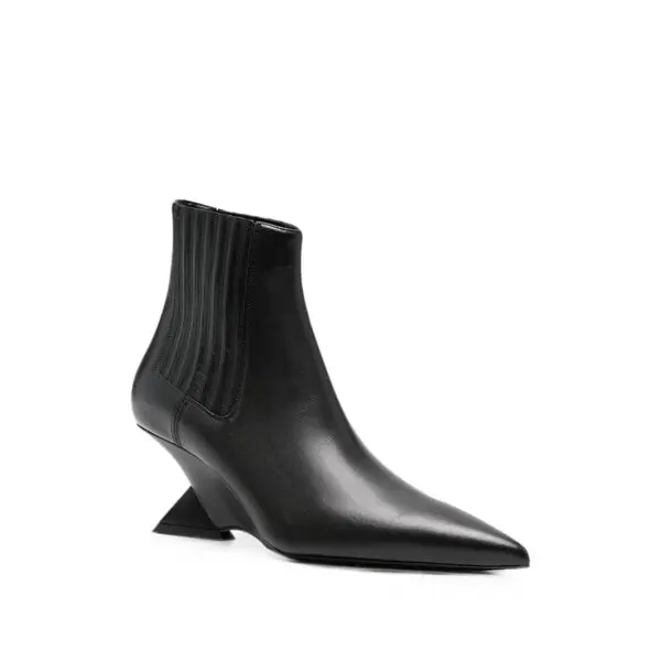 Attico Leather Wedge Heel Shoes