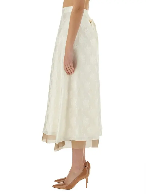 Fendi Ff Silk Skirt