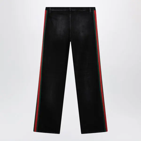 Gucci Straight-leg Stretch Cotton Denim Jeans - Black