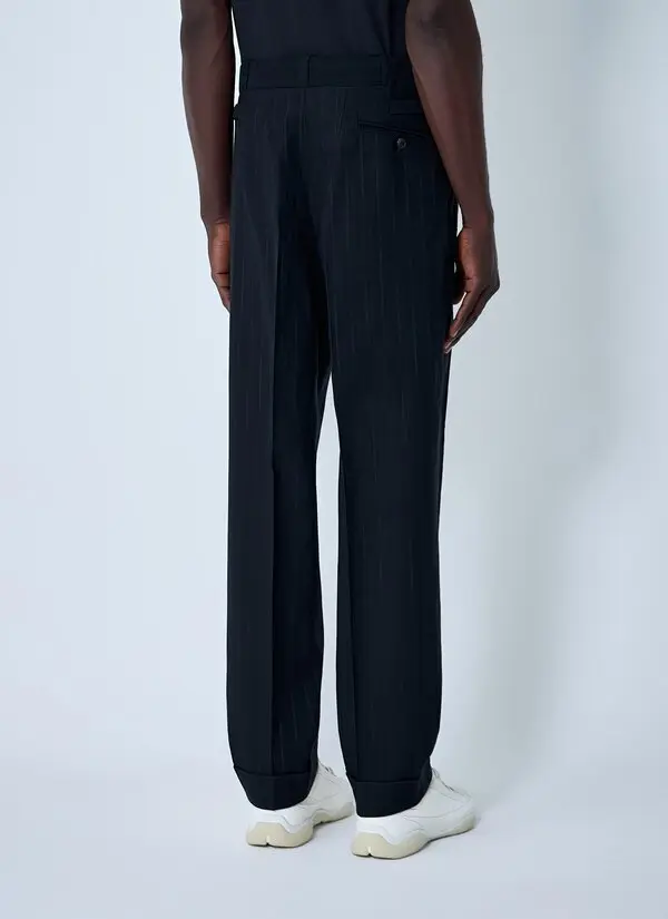 Prada Wool-blend Pinstripe Pants