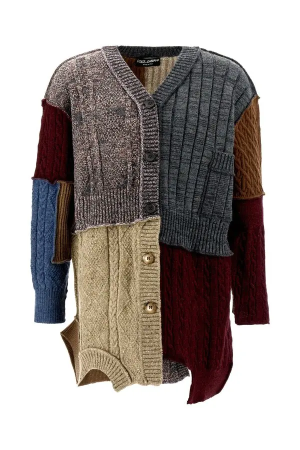 Dolce & Gabbana Patchwork Knitwear Cardigan - Multicolor