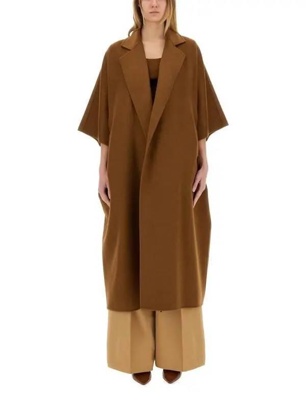 Max Mara Camel Drap Cape Coat - Multicolor