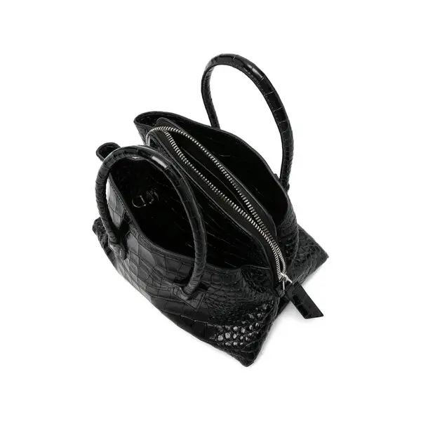 Attico Leather Tote Bag - Black