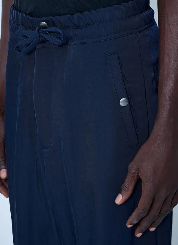 Dries Van Noten Wide-leg Drawstring Pants - Blue