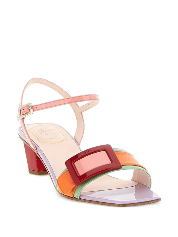 ROGER VIVIER Belle Vivier Leather Sandals