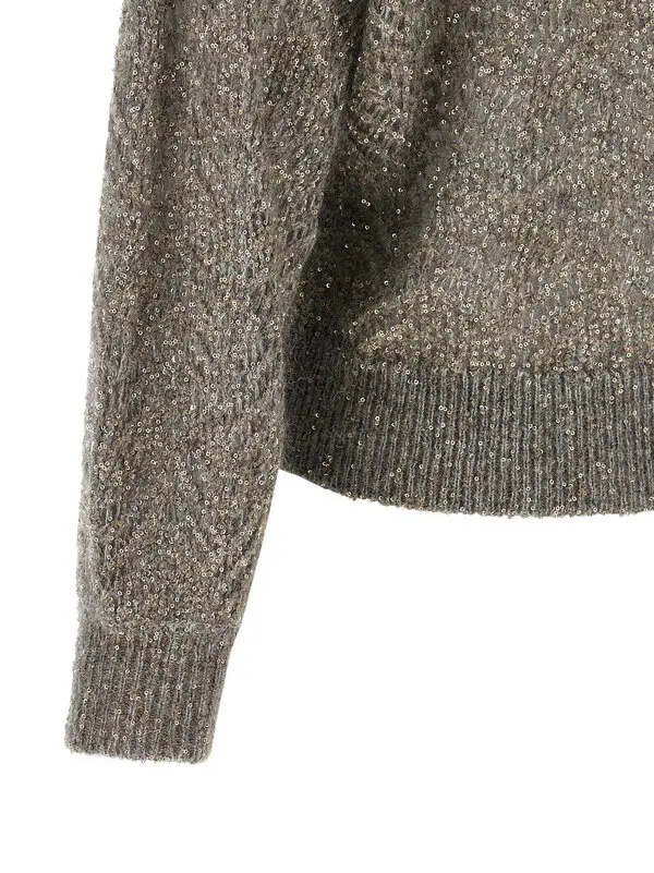Brunello Cucinelli Dazzling Abstract Leaf' Sweater