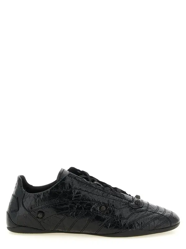 Balenciaga City Leather Sneakers - Black