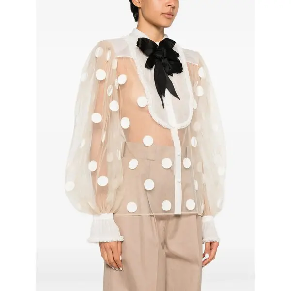 Valentino Garavani Neutrals Tops Blouses