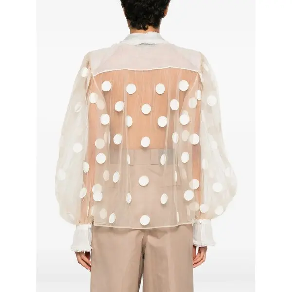 Valentino Garavani Neutrals Tops Blouses