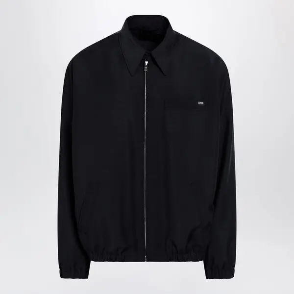 Prada Blouson In Wool And Mohair Blend - Blue