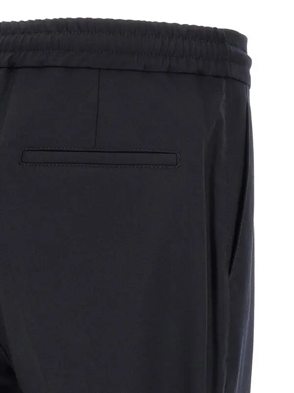 Brunello Cucinelli Wool Flannel Pants - Blue