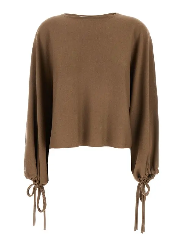 Max Mara Wool Crewneck Sweater - Brown