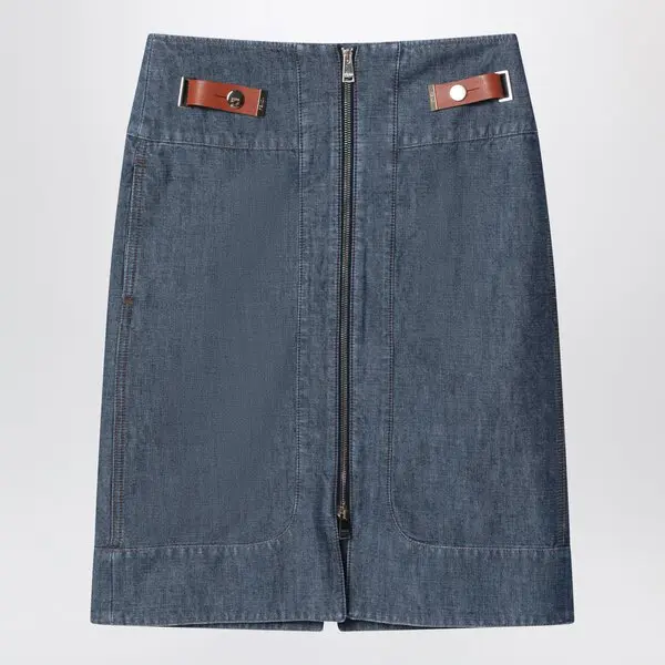 Fendi Chambray Denim Skirt