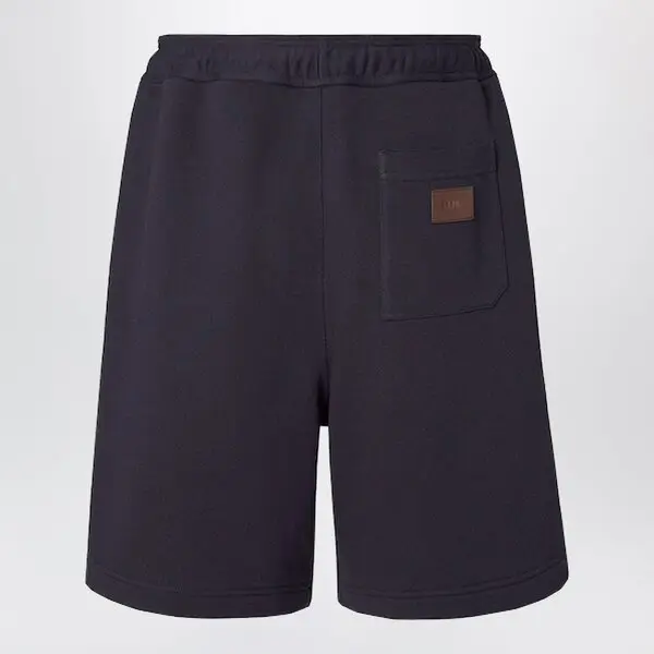 Fendi Navy Cotton Bermuda Shorts