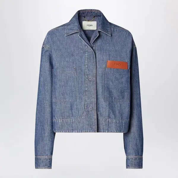 Fendi Navy Chambray Jacket - Blue