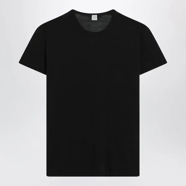 TOTEME Silk Crêpe T-shirt - Black