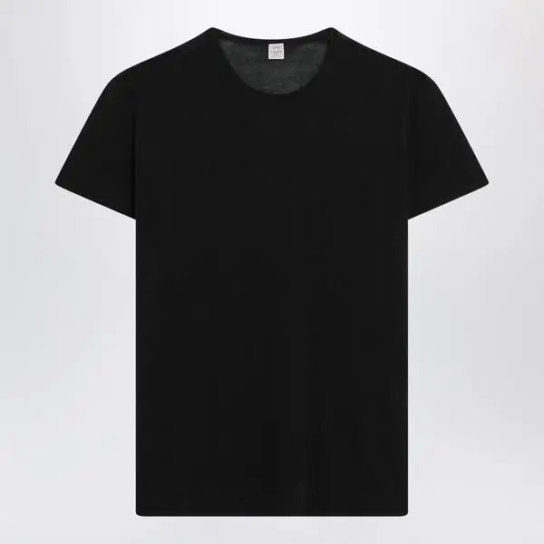 TOTEME Silk Crêpe T-shirt - Black