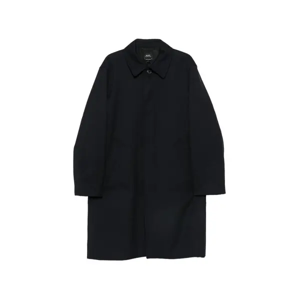 A.p.c. Coats Single Breasted Coats - Blue