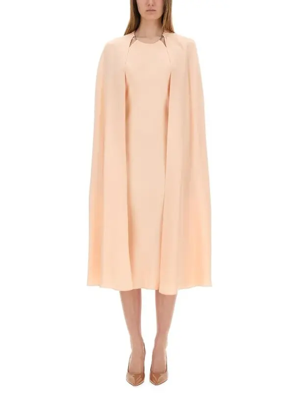 Max Mara Managua Silk Cape Effect Dress