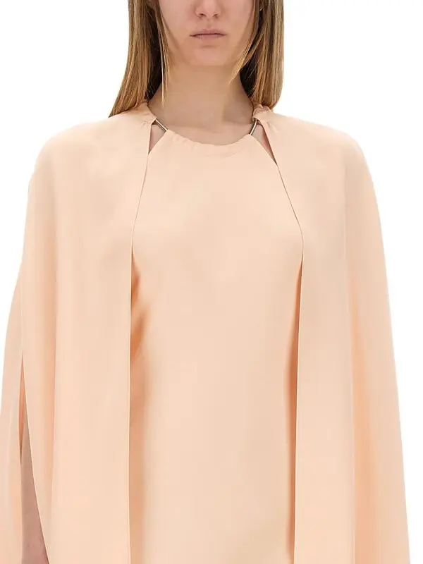 Max Mara Managua Silk Cape Effect Dress
