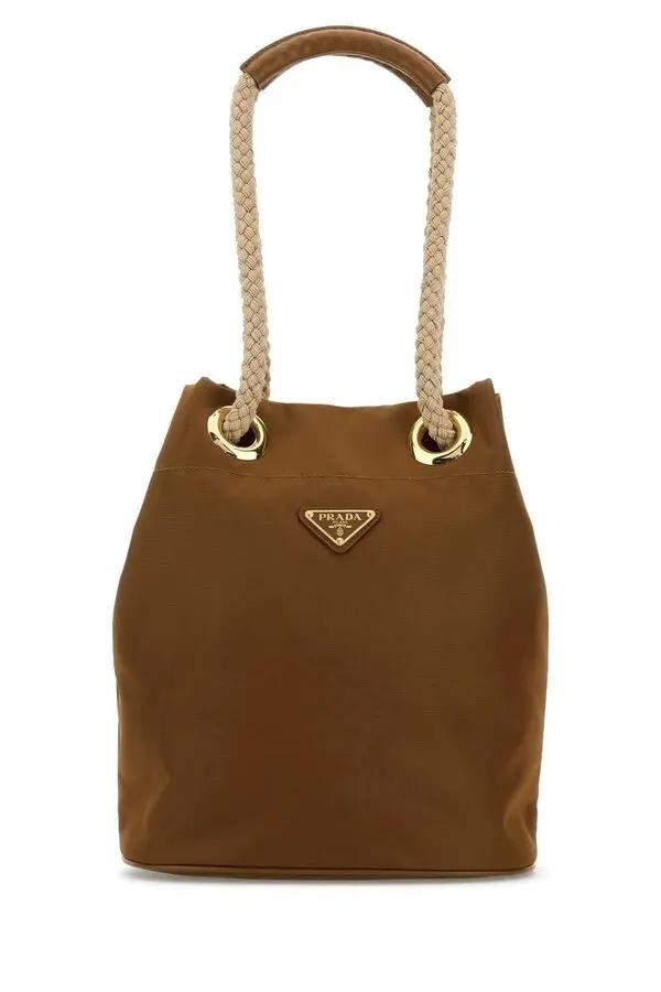 Prada Camel Re-nylon Mariner Bucket Bag