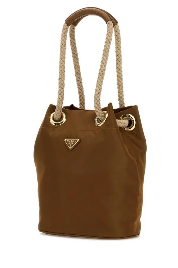Prada Camel Re-nylon Mariner Bucket Bag