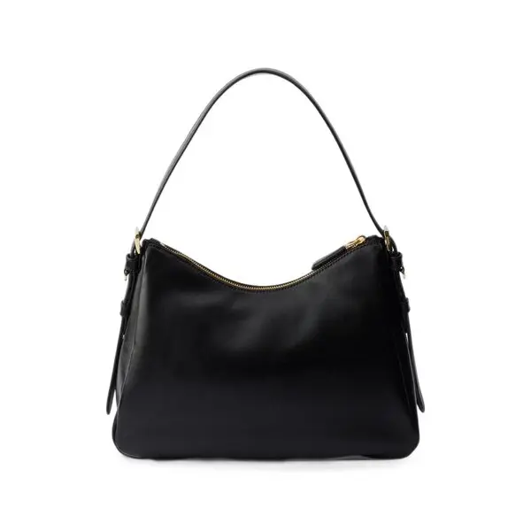 Prada Aimée Leather Shoulder Bag - Black