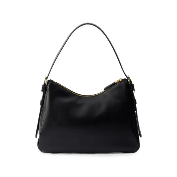 Prada Aimée Leather Shoulder Bag - Black
