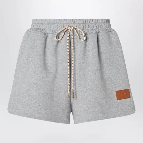 Fendi Grey Cotton Jersey Shorts - Gray