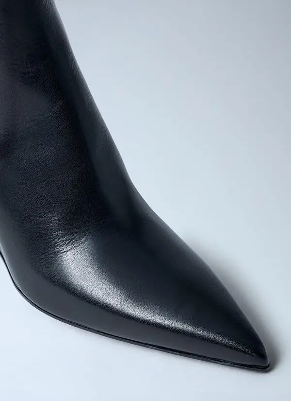 Rick Owens Leather Wedge Ankle Boots
