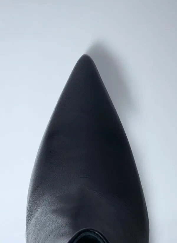 Rick Owens Leather Wedge Ankle Boots