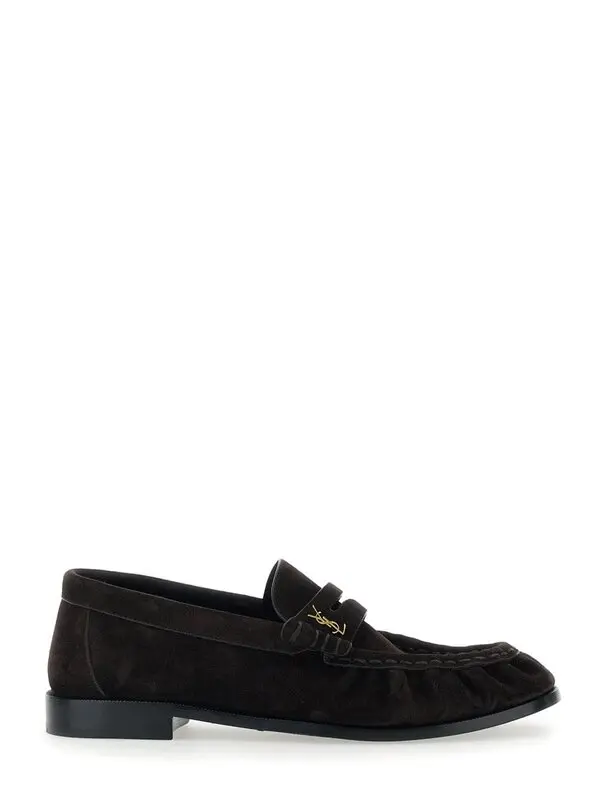 Saint Laurent Suede Le Loafer - Brown