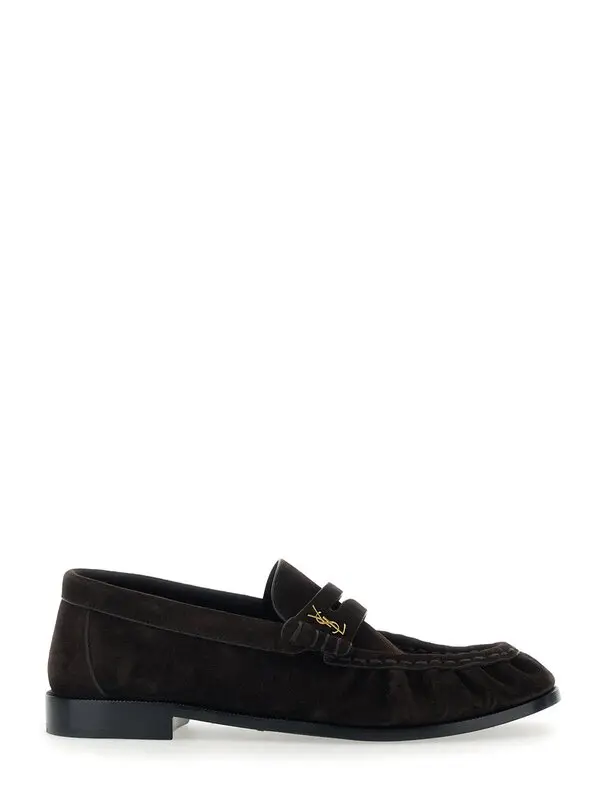 Saint Laurent Suede Loafer - Brown